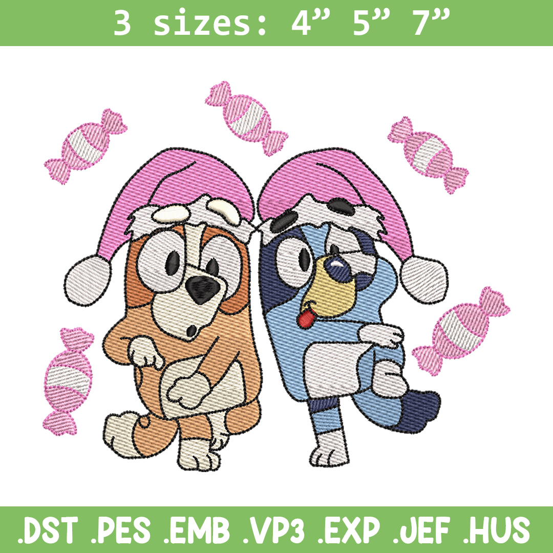 Bluey funny embroidery design, Bluey embroidery, Chrismas de - Inspire ...
