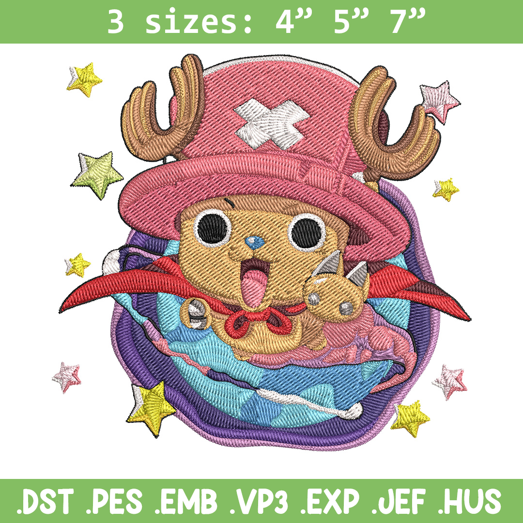 Chopper cute Embroidery Design,One piece Embroidery, Embroid | Inspire ...