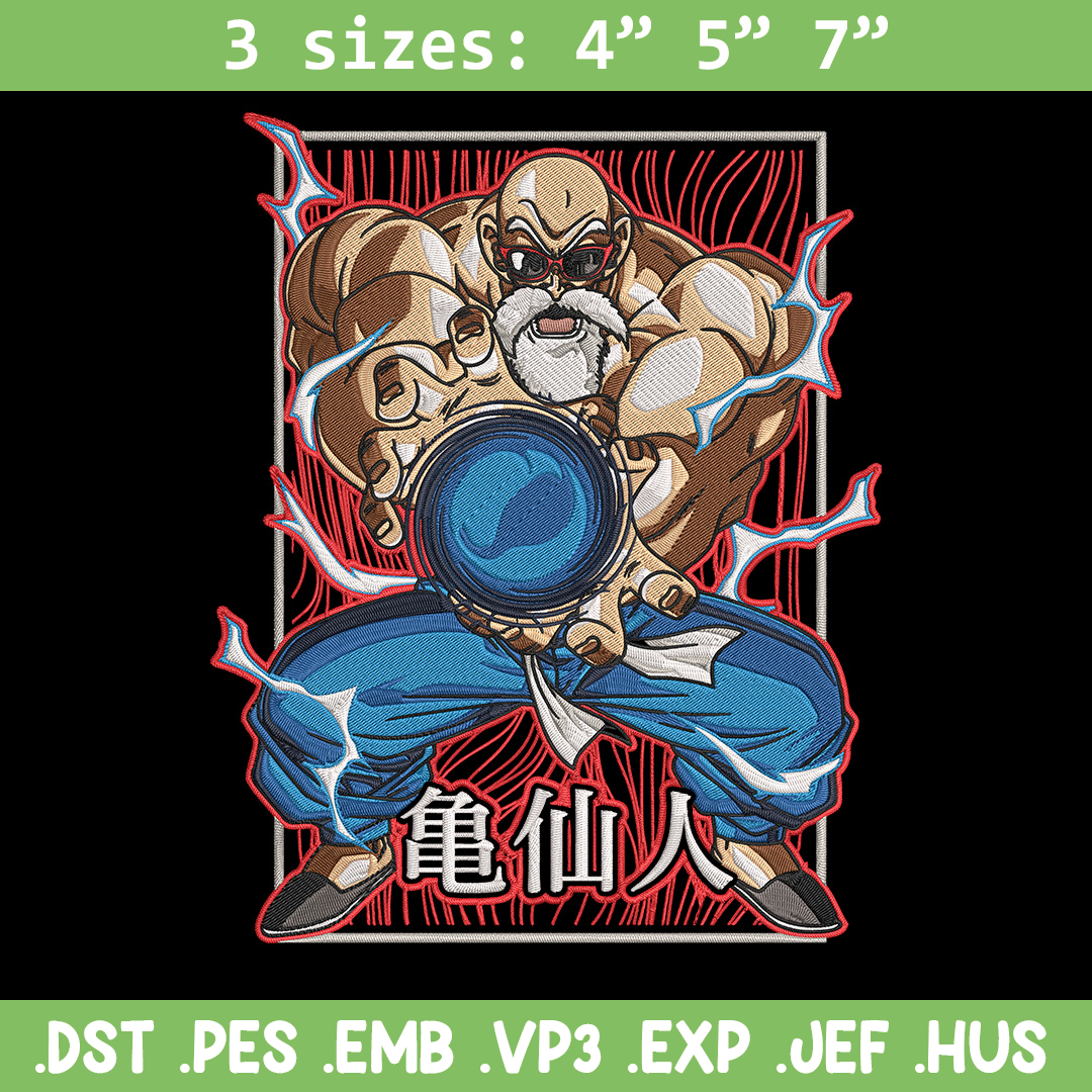 Master Roshi Embroidery Design, Dragonball Embroidery, Embro | Inspire ...