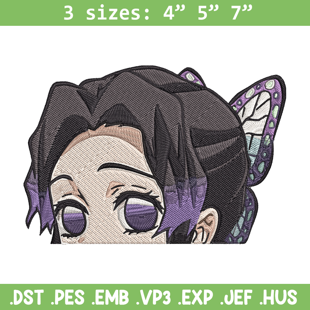 Shinobu Peeker Embroidery Design, Demon slayer Embroidery, E | Inspire ...