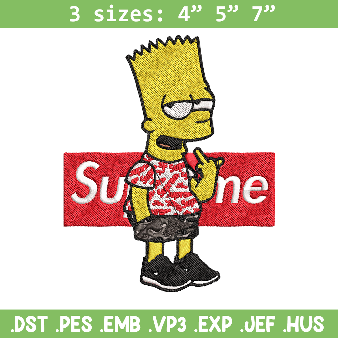Simpson Supreme Embroidery design, Simpson Embroidery, carto | Inspire ...