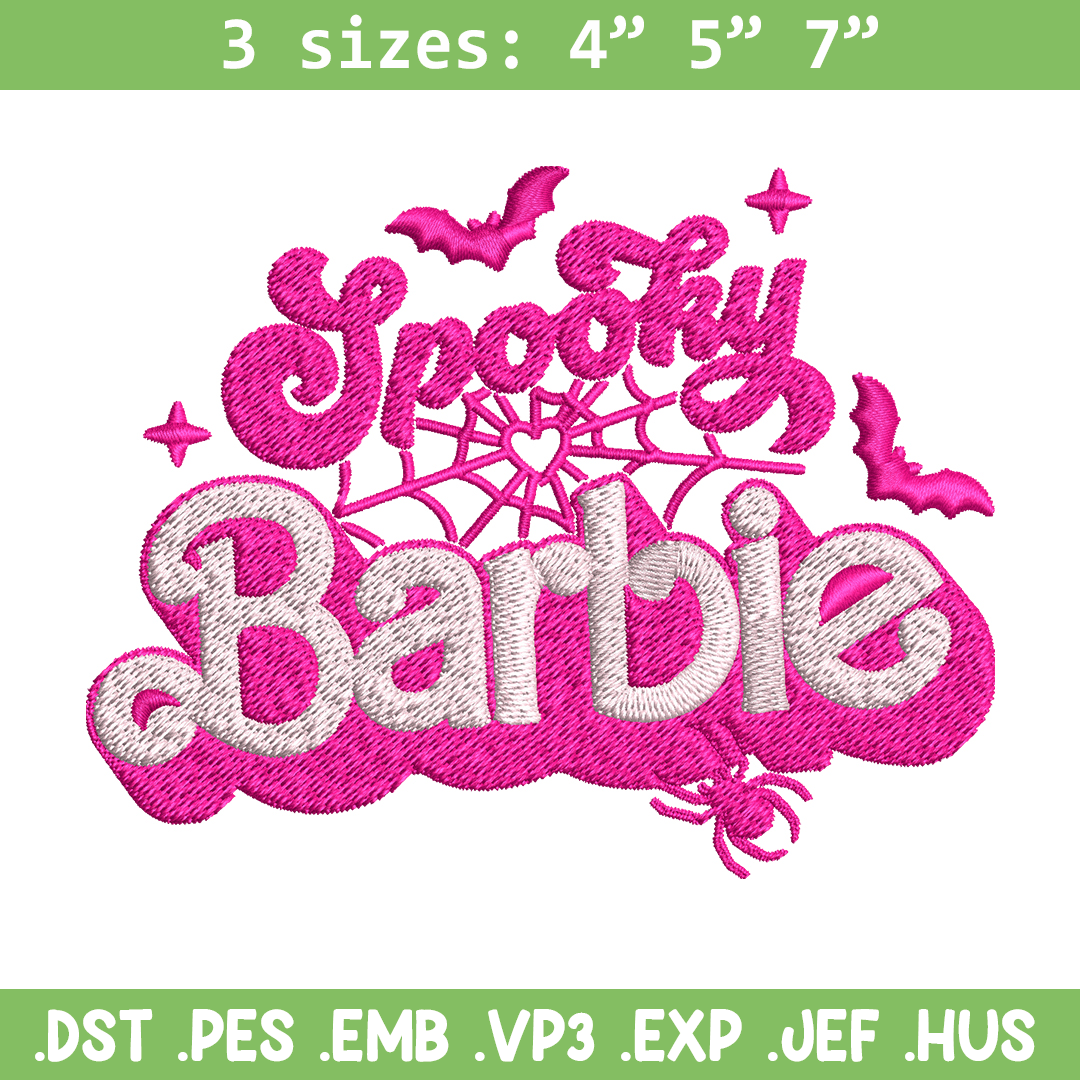 Spooky Barbie Embroidery design, Spooky Barbie Embroidery, E | Inspire ...