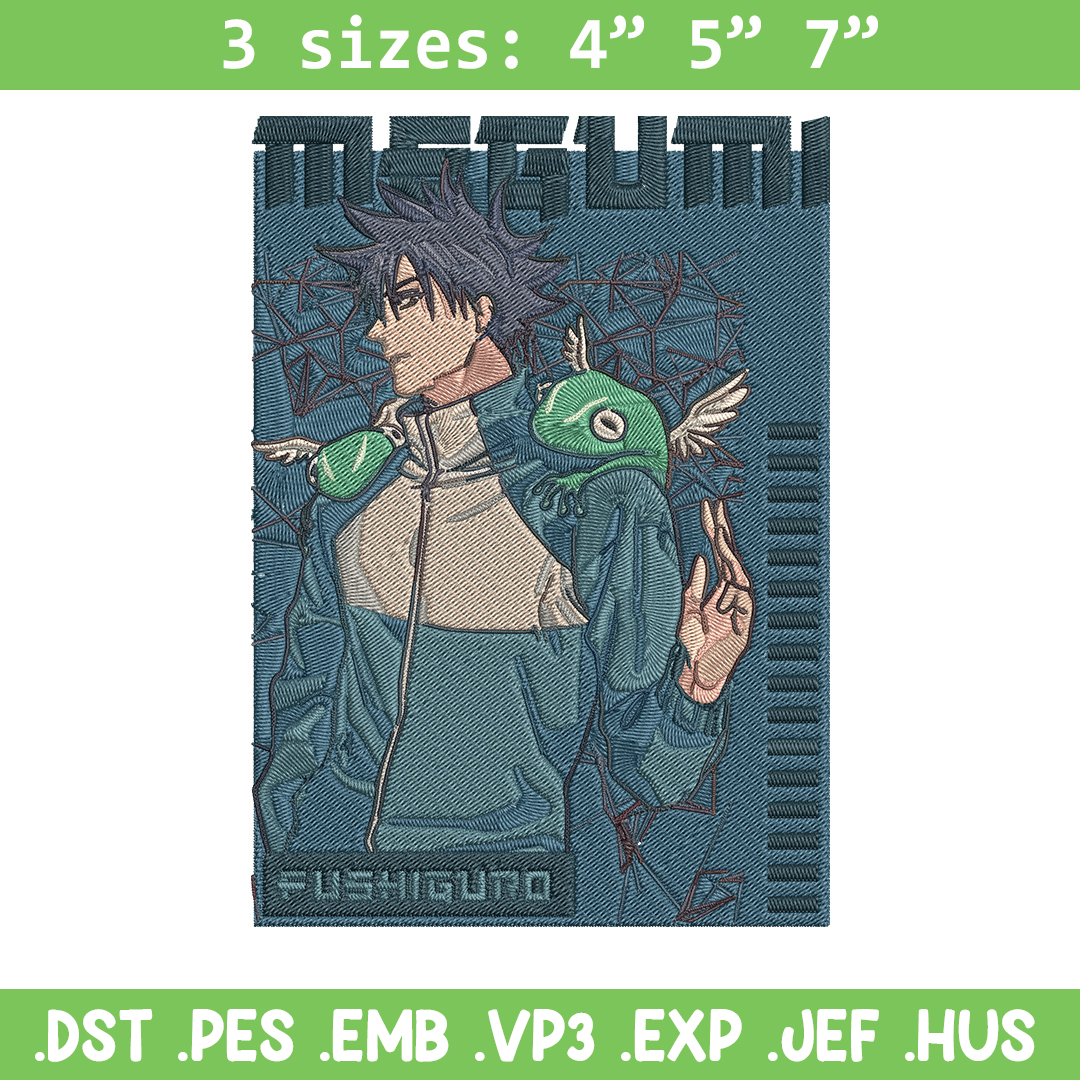 Megumi poster Embroidery Design, Jujutsu Embroidery, Embroid - Inspire ...