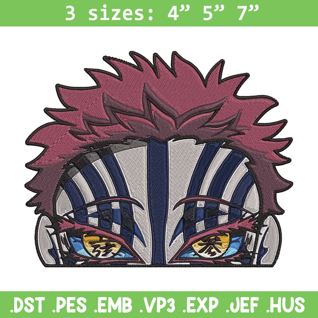 Akaza Embroidery Design, Demon slayer Embroidery, Embroidery - Inspire ...