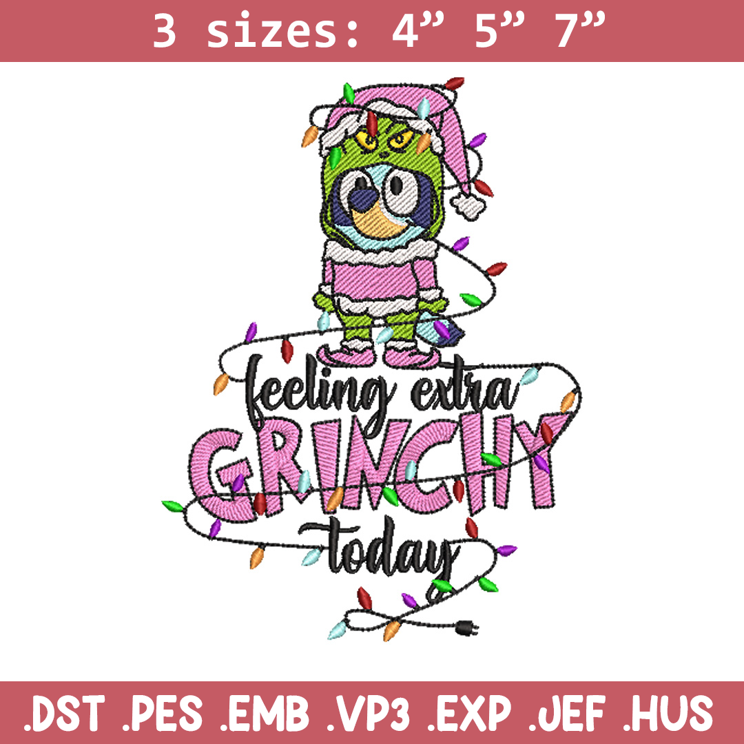 Bluey x grinch embroidery design, Bluey embroidery, Chrismas | Inspire ...