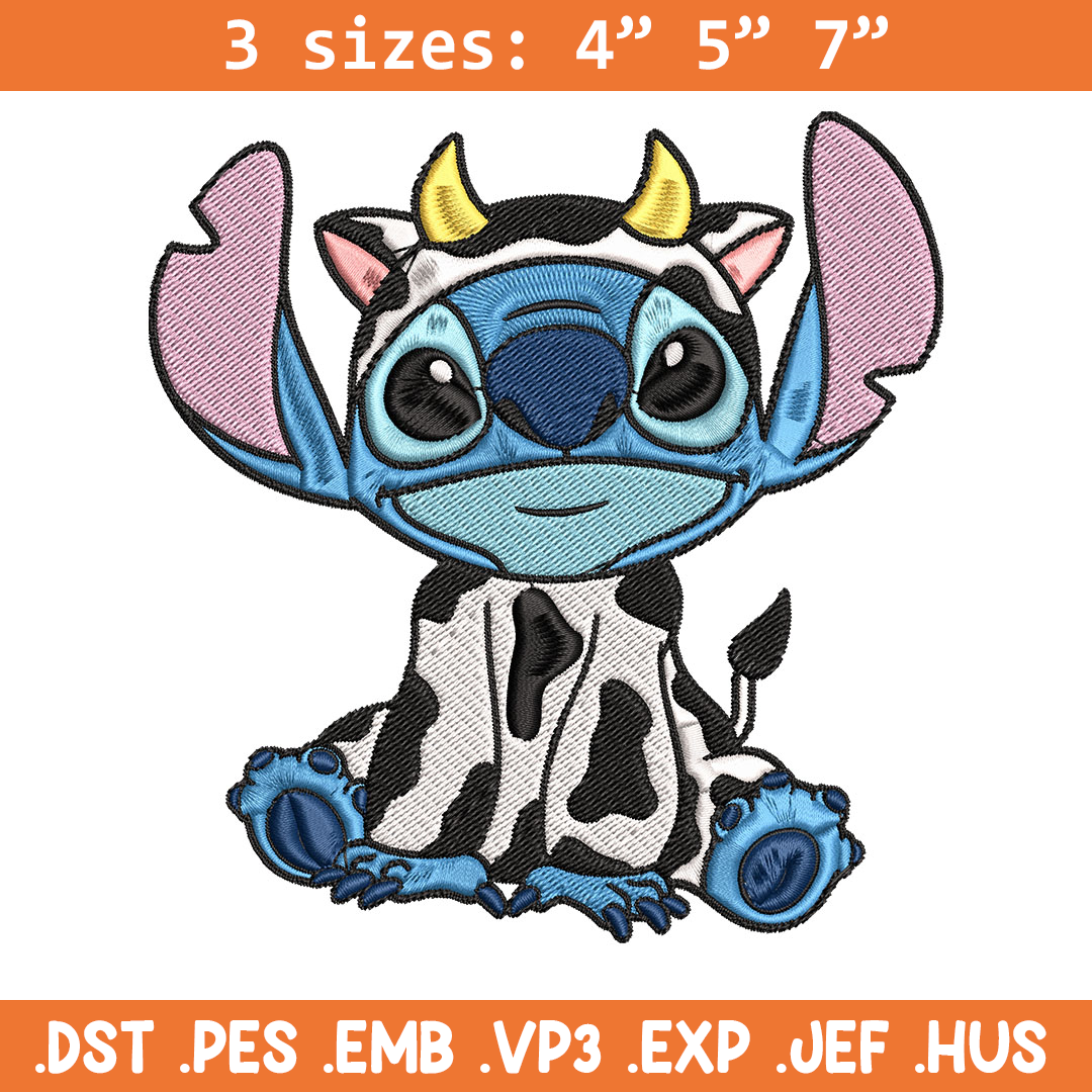 Stitch Cow Embroidery Design, Stitch Embroidery, Embroidery | Inspire ...