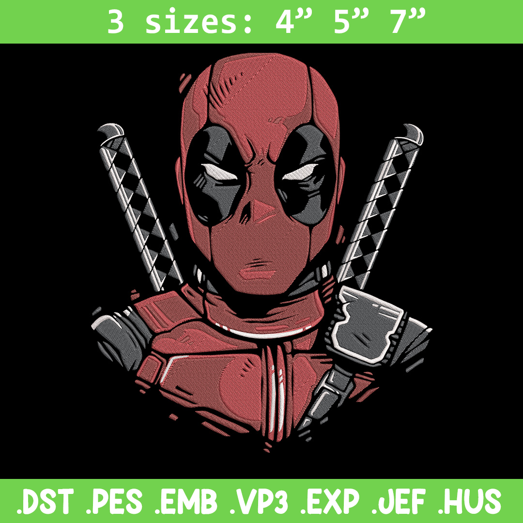 Deadpool poster Embroidery Design, Deadpool Embroidery, Embr | Inspire ...