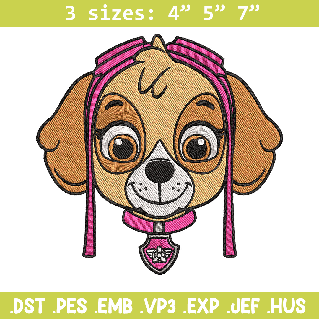 Skye dog Embroidery Design, Paw patrol Embroidery, Embroider | Inspire ...