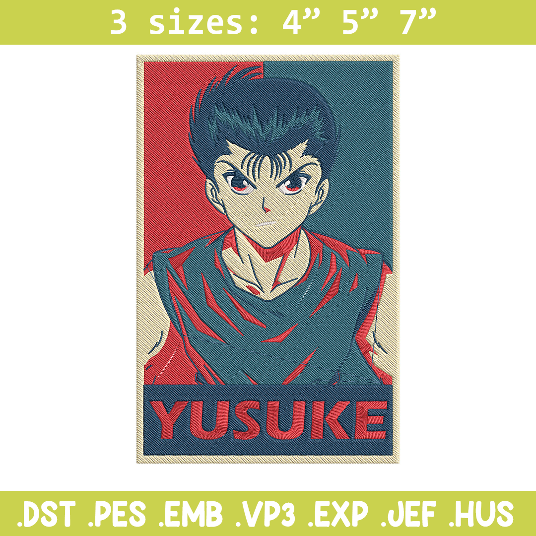Yusuke box Embroidery Design, Yu Yu Hakusho Embroidery, Embr | Inspire ...