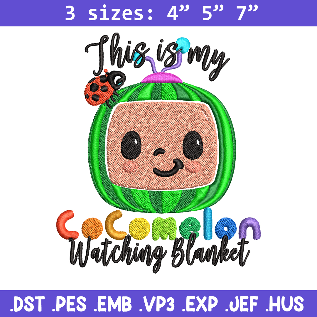 Cocomelon Logo Embroidery design, Cocomelon Embroidery, logo | Inspire ...