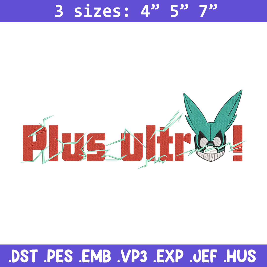 Deku logo Embroidery Design, My hero academia Embroidery, Em | Inspire ...