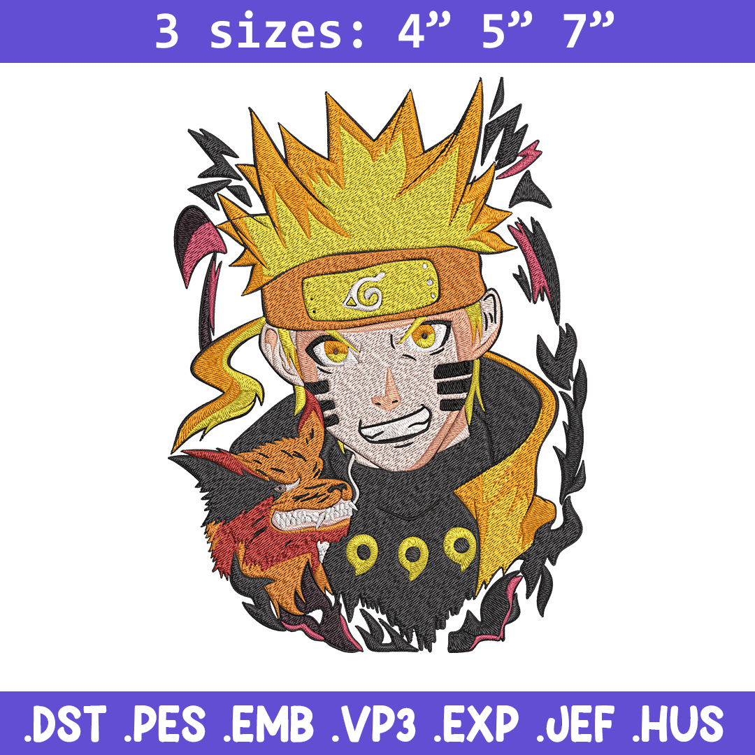 Naruto poster Embroidery Design, Naruto Embroidery, Embroide - Inspire ...