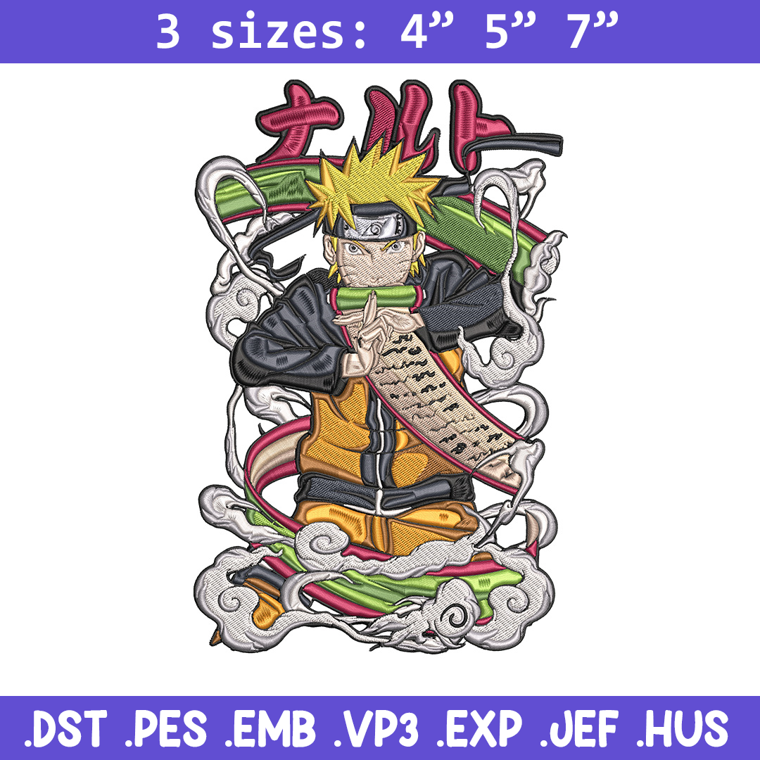 Naruto poster Embroidery Design, Naruto Embroidery, Embroide | Inspire ...