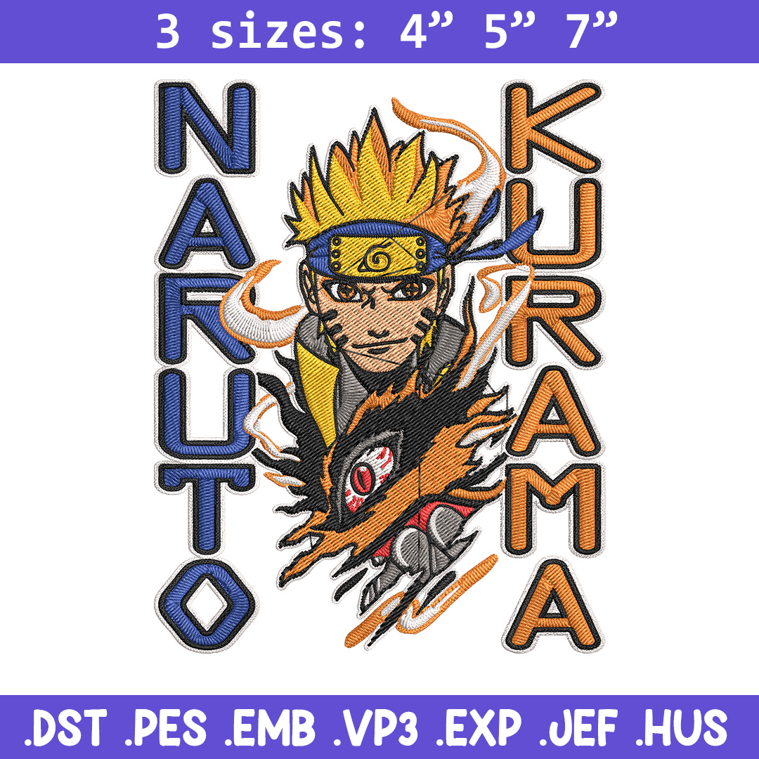 Naruto Poster Embroidery Design, Naruto Embroidery, Embroide - Inspire ...