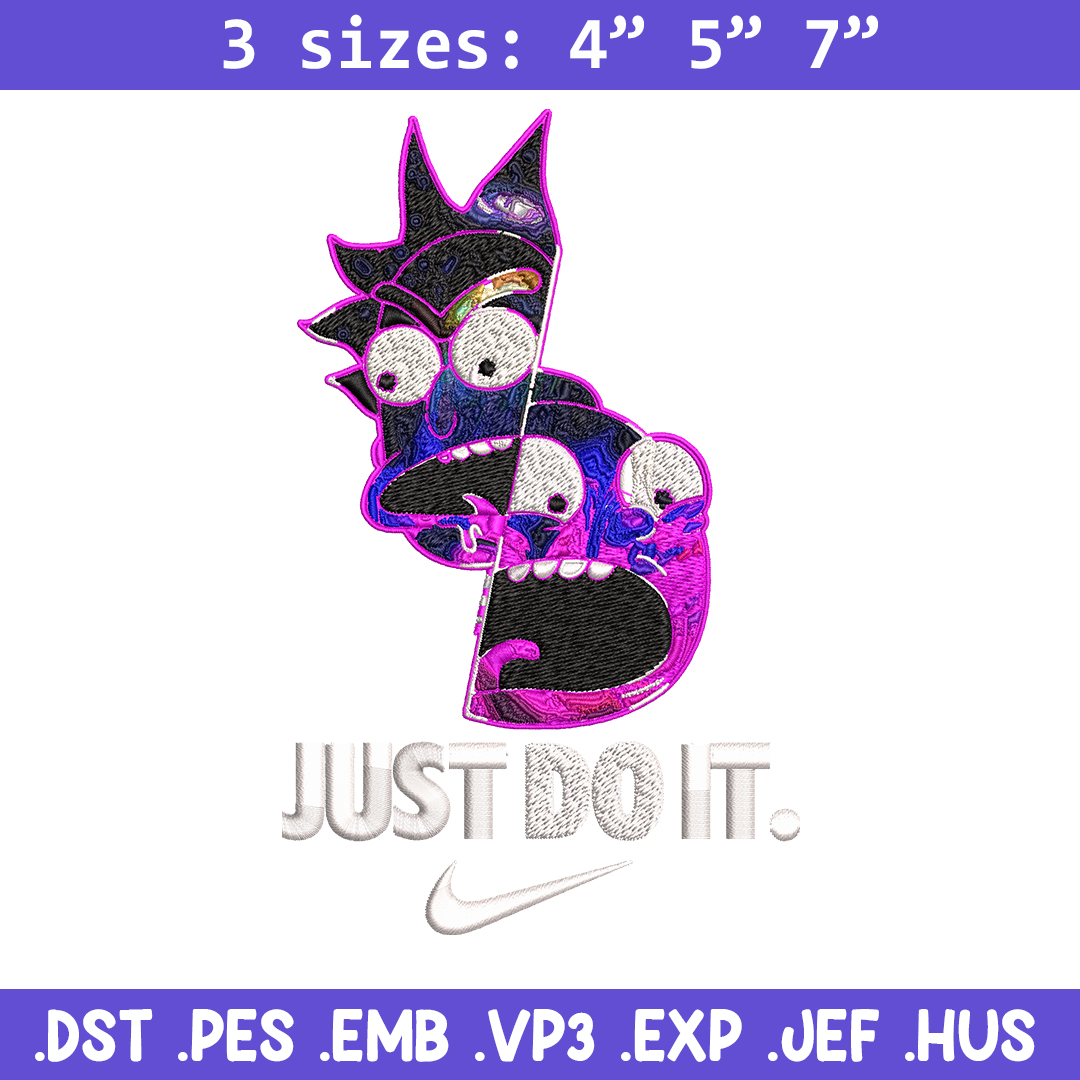 Rick and Morty x Just Rick It Embroidery design, Cartoon Emb | Inspire ...