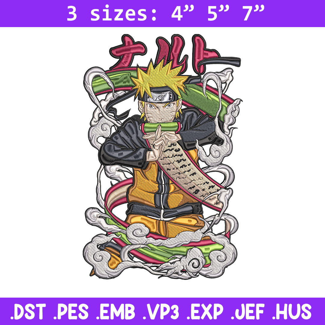 Naruto poster Embroidery Design, Naruto Embroidery, Embroide | Inspire ...