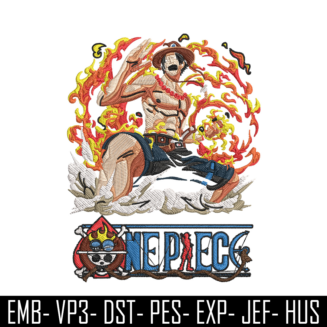 Ace Poster Embroidery Design,One piece Embroidery, Embroider - Inspire ...