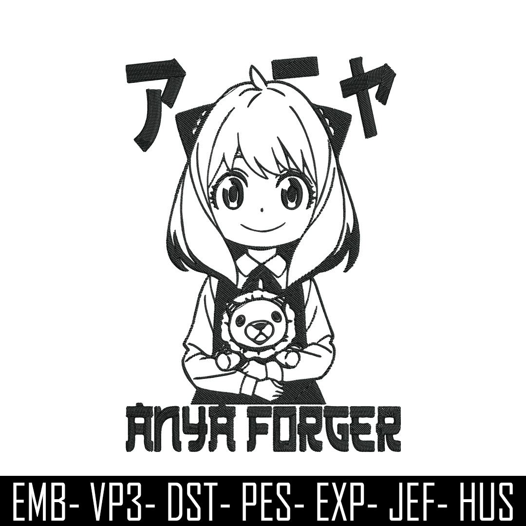 Anya forger Embroidery Design, Spy x family Embroidery, Embr | Inspire ...