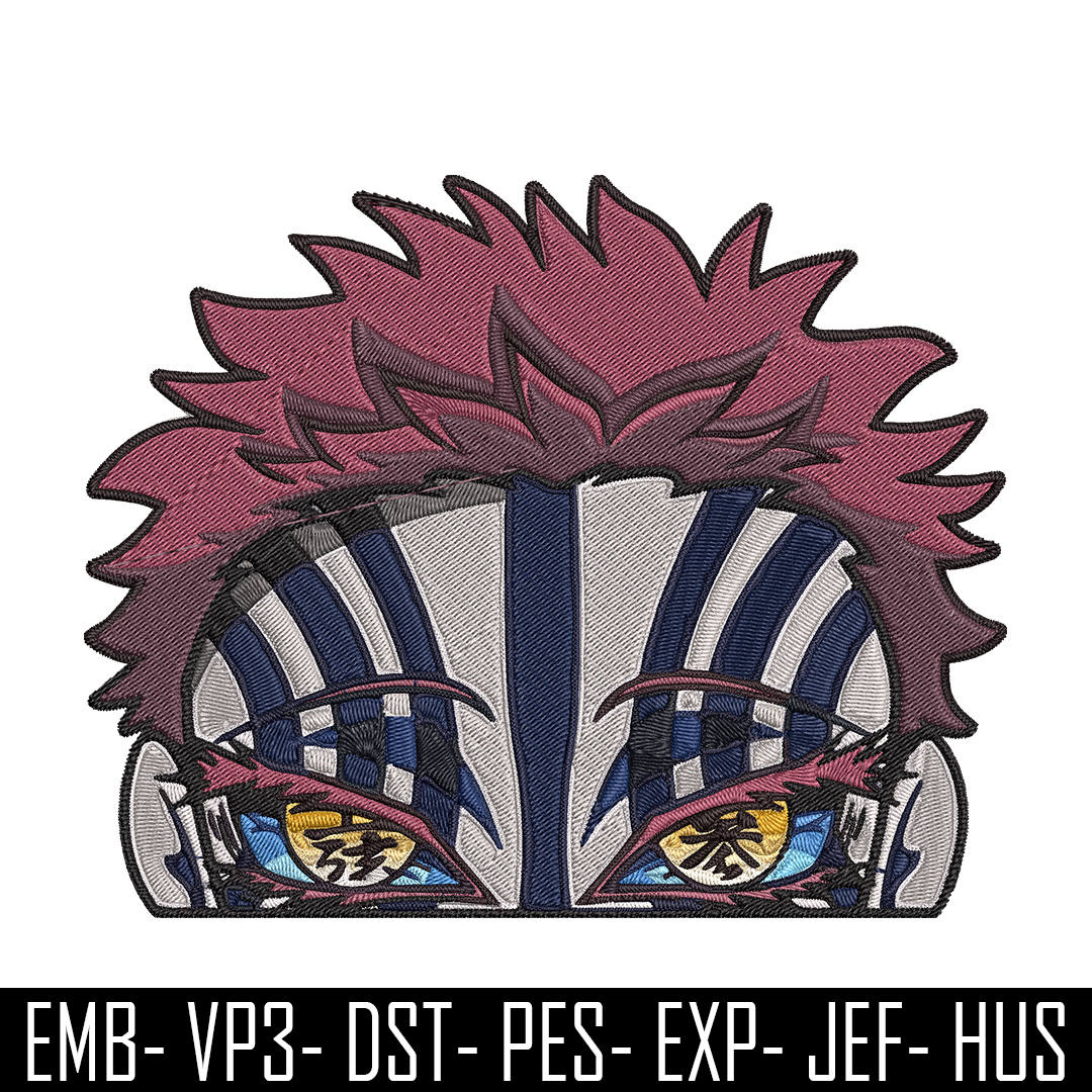 Akaza Embroidery Design, Demon slayer Embroidery, Embroidery | Inspire ...