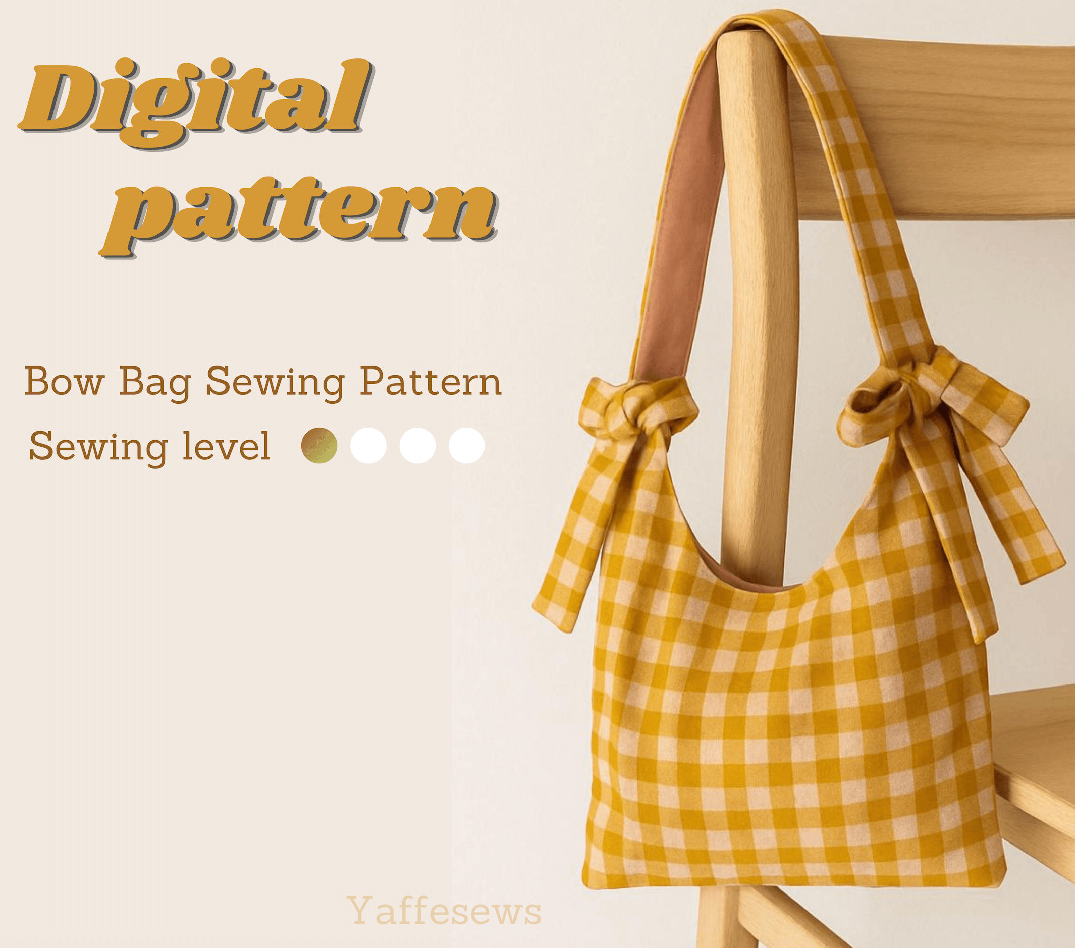 Bow Bag Sewing Pattern, digital pattern, instant PDF downloa | Inspire ...