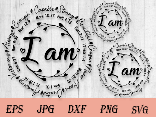 I am Inspiration SVG | Bible Verse SVG | Inspire Uplift