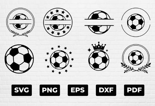 Soccer Svg Bundle Soccer Ball Monogram Svg Soccer Designs So | Inspire ...