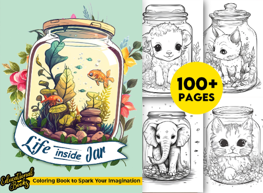 Pages | Life Inside Jar | Cute Coloring Book for RelaxingBla | Inspire ...