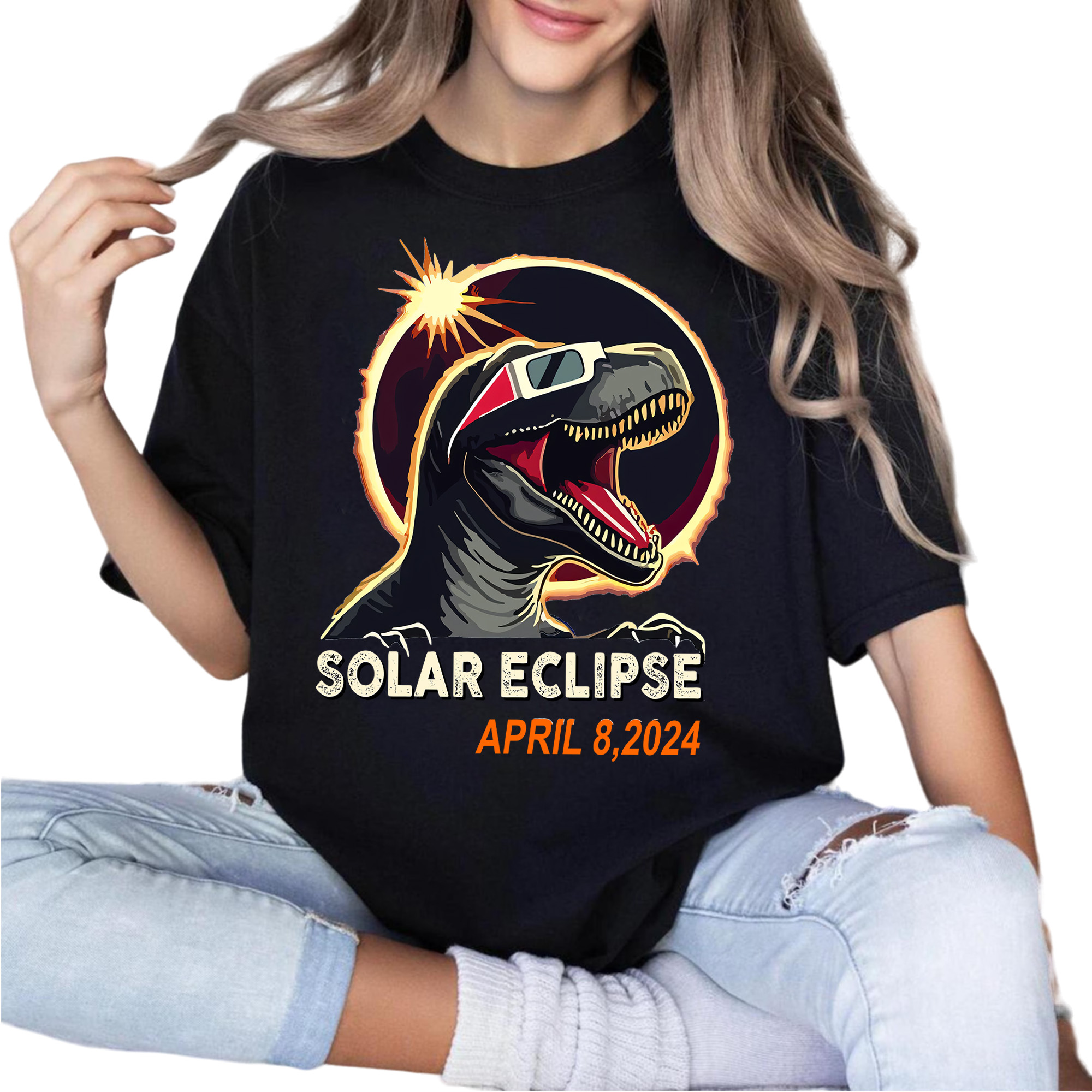 Solar Eclipse Sun Moon Totality Dinosaur 2024 Astrology Cele | Inspire ...