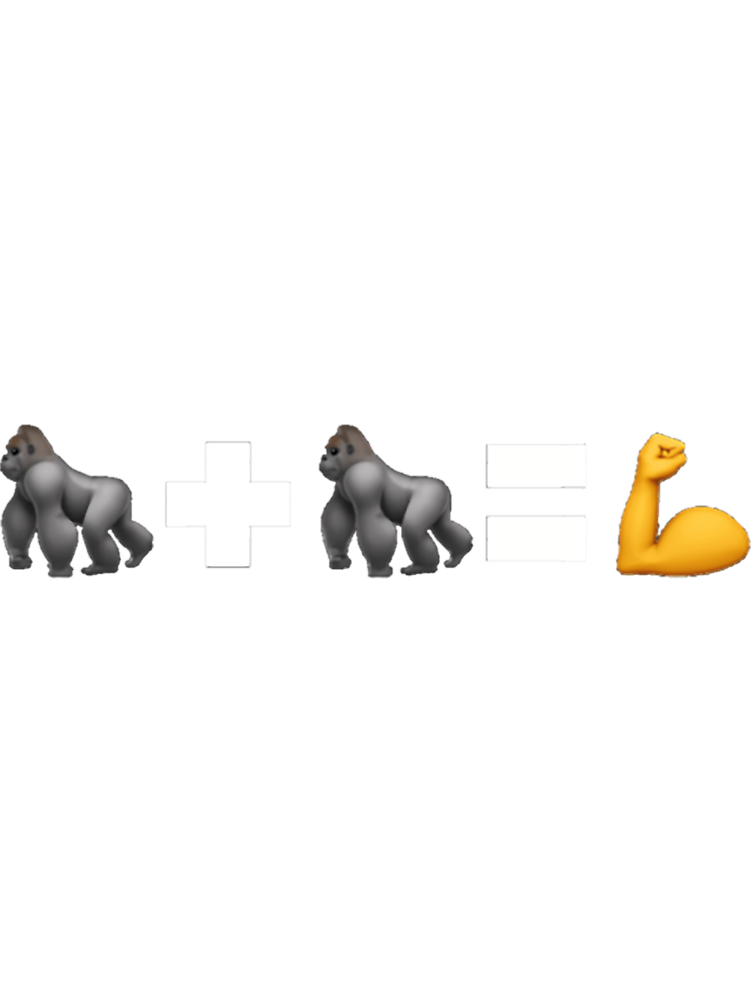 Apes Strong Together Emoji Light Text | Inspire Uplift