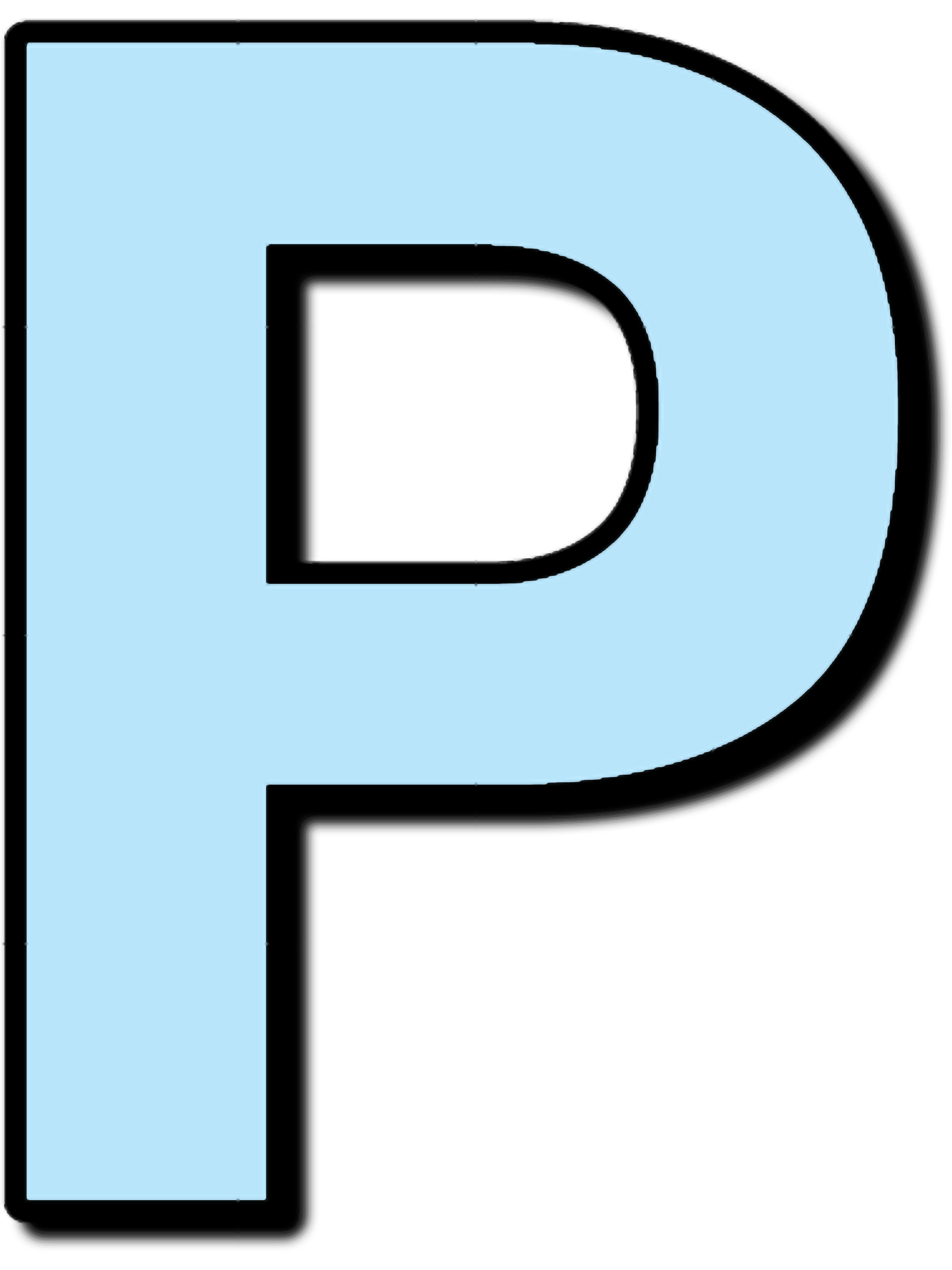Blue letter P | Inspire Uplift