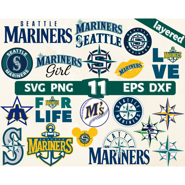 Seattle Mariners svg, Seattle Mariners logo, Seattle Mariner - Inspire ...