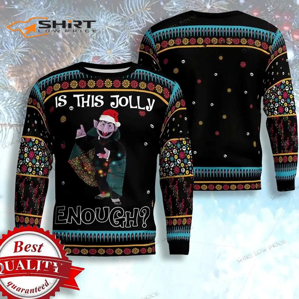Count Von Count Muppet Is This Jolly Enough Ugly Christmas S | Inspire ...