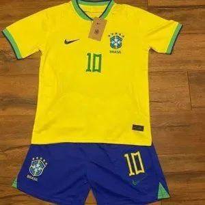 NEW Brazil Neymar Jr 10 HOME KIDS Soccer KIT | Inspire Uplift