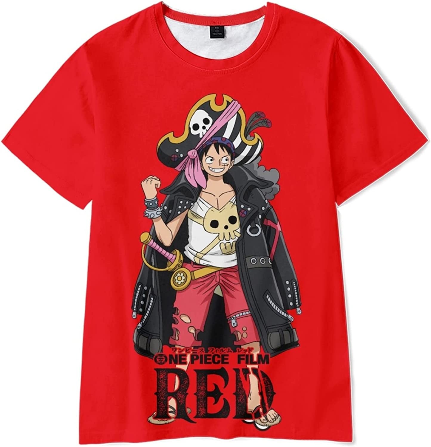 Luffy Captain Of Straw Hat Pirates One Piece Film Red 2022 T | Inspire ...