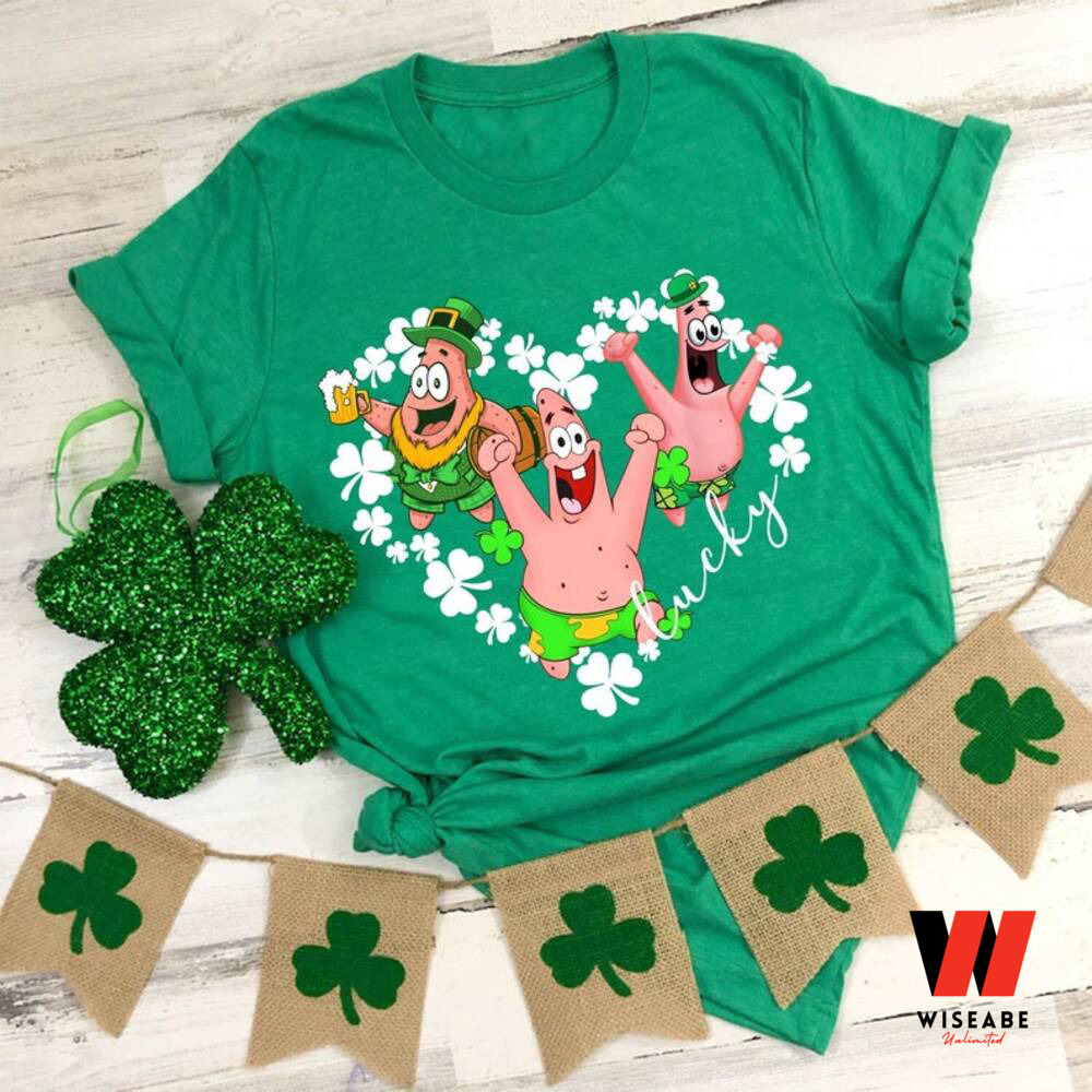 Funny Spongebob Patrick Star Happy St Patricks Day T Shirt, | Inspire ...