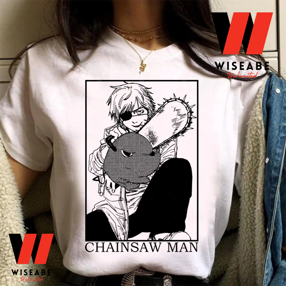 Cheap Denji And Pochita Manga Pattern Chainsaw Man T Shirt | Inspire Uplift