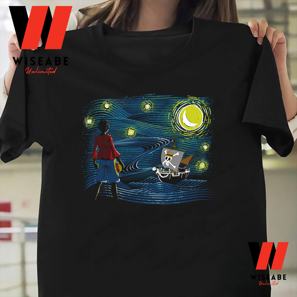 Stary Night Luffy With Going Merry One Piece Anime T Shirt, | Inspire ...