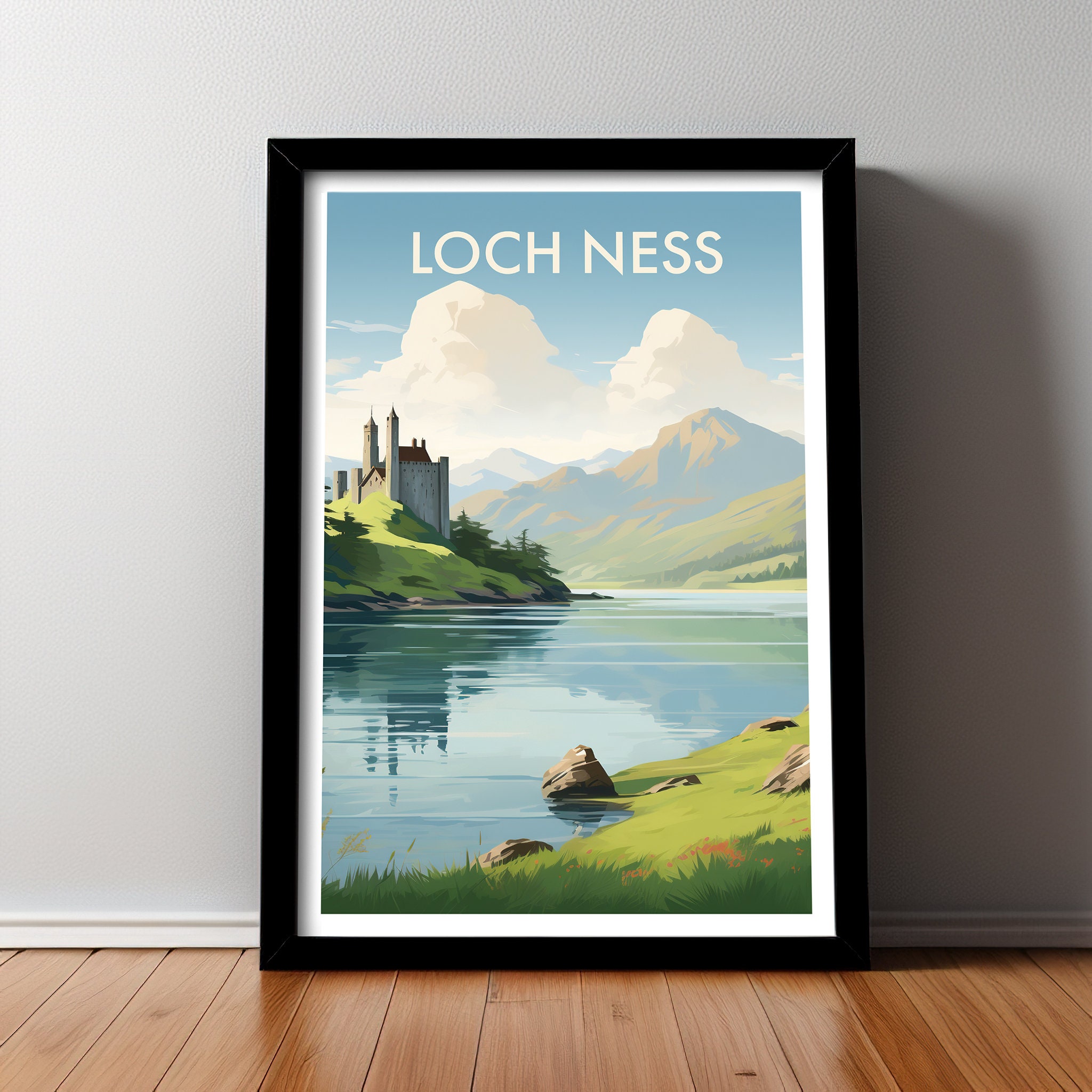 LOCH NESS Poster, Scotland, Digital Download, Wall Art, Home - Inspire ...