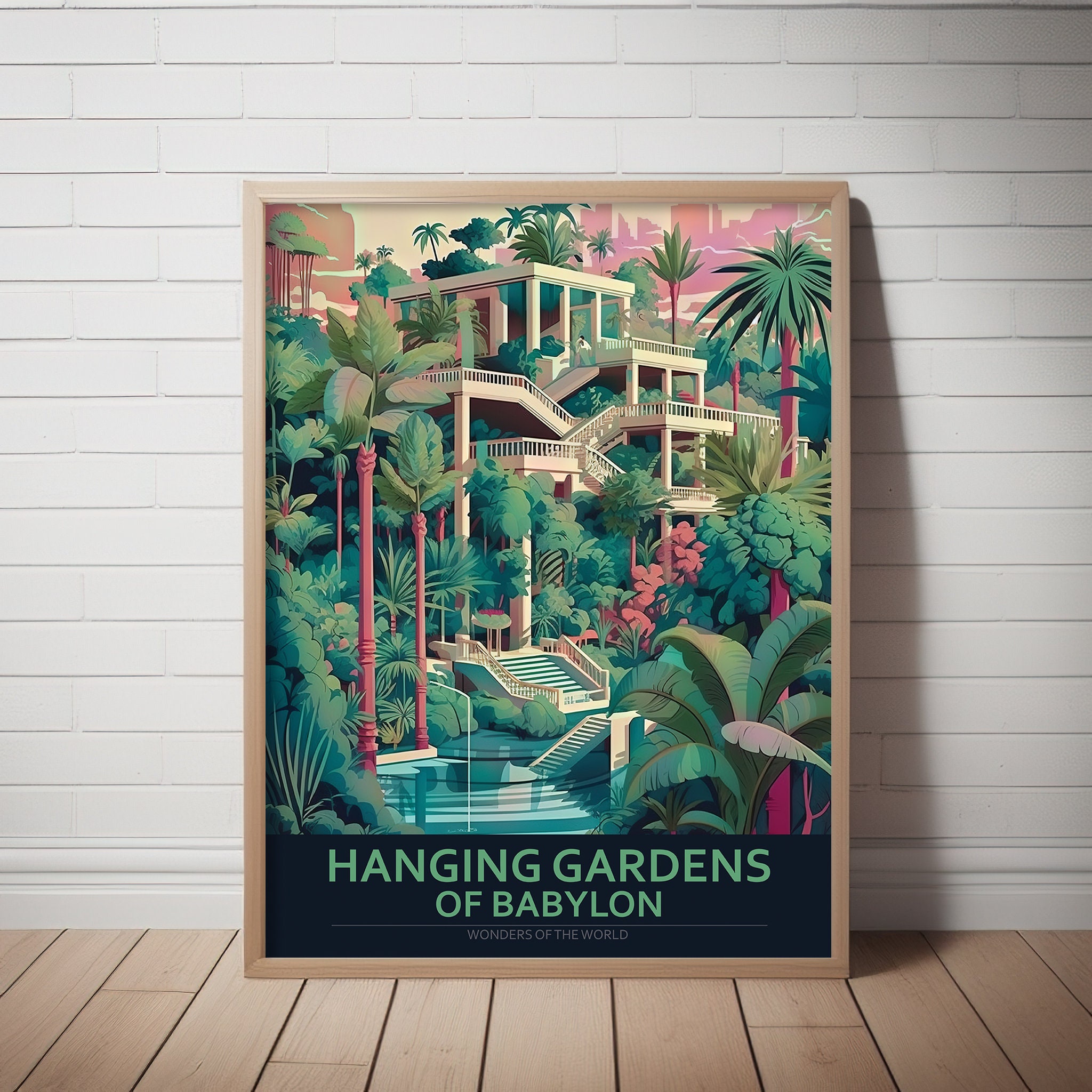 HANGING GARDENS of Babylon Poster, Travel, Poster Print, Dig - Inspire ...