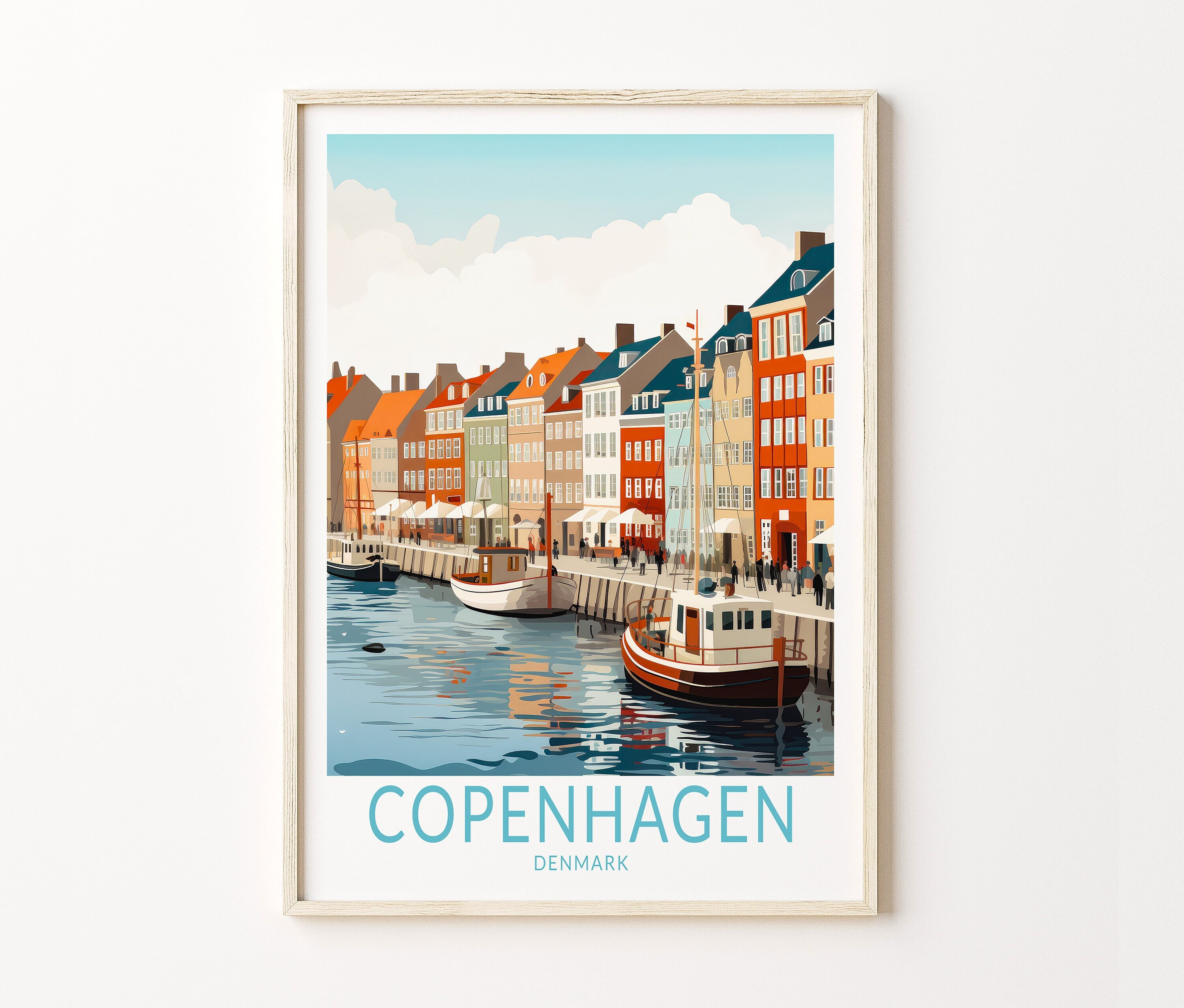 Copenhagen Denmark Travel Poster, Copenhagen Denmark Poster | Inspire ...