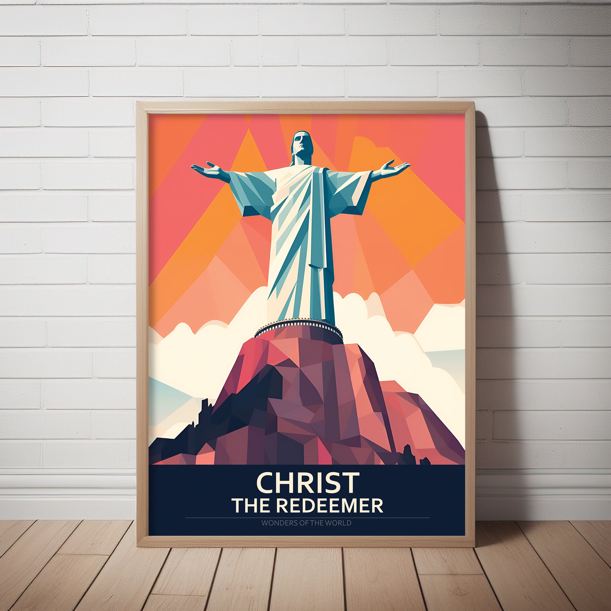 CHRIST The Redeemer Poster, Rio de Janeiro, Brazil, Wonders - Inspire ...
