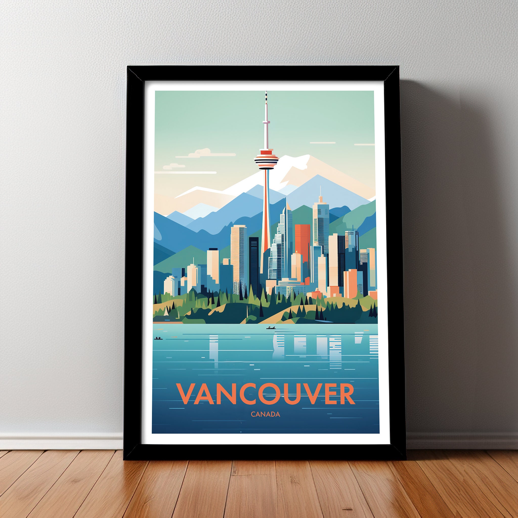 VANCOUVER Poster, Travel Art, Poster Print, Digital Art, Wal | Inspire ...