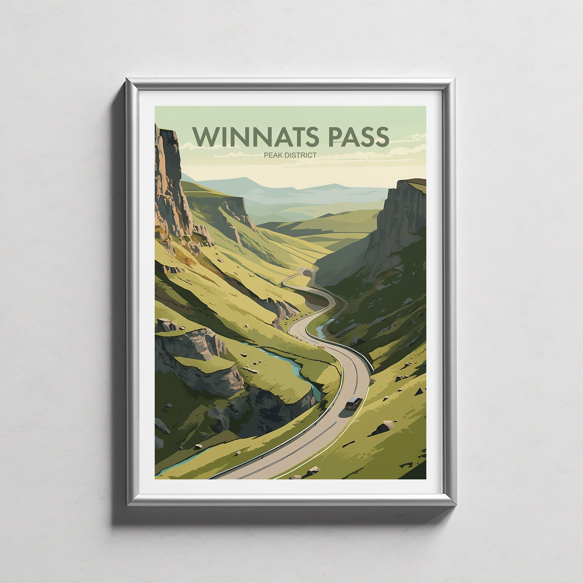 WINNATS PASS Poster, Peak District, UK, Travel Print, Printa | Inspire ...