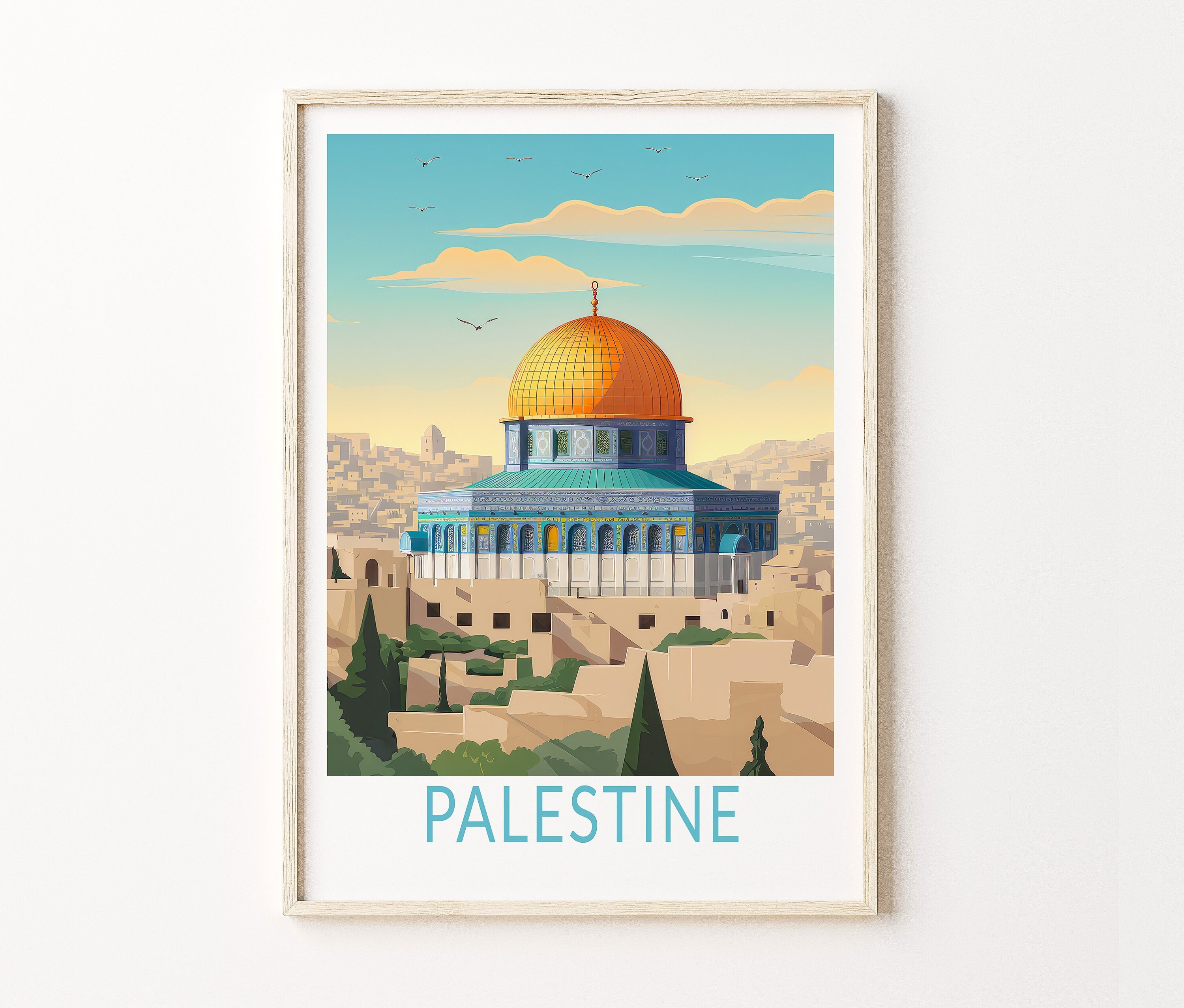 Palestine Travel Poster, Palestine Poster Print, Palestine C - Inspire ...