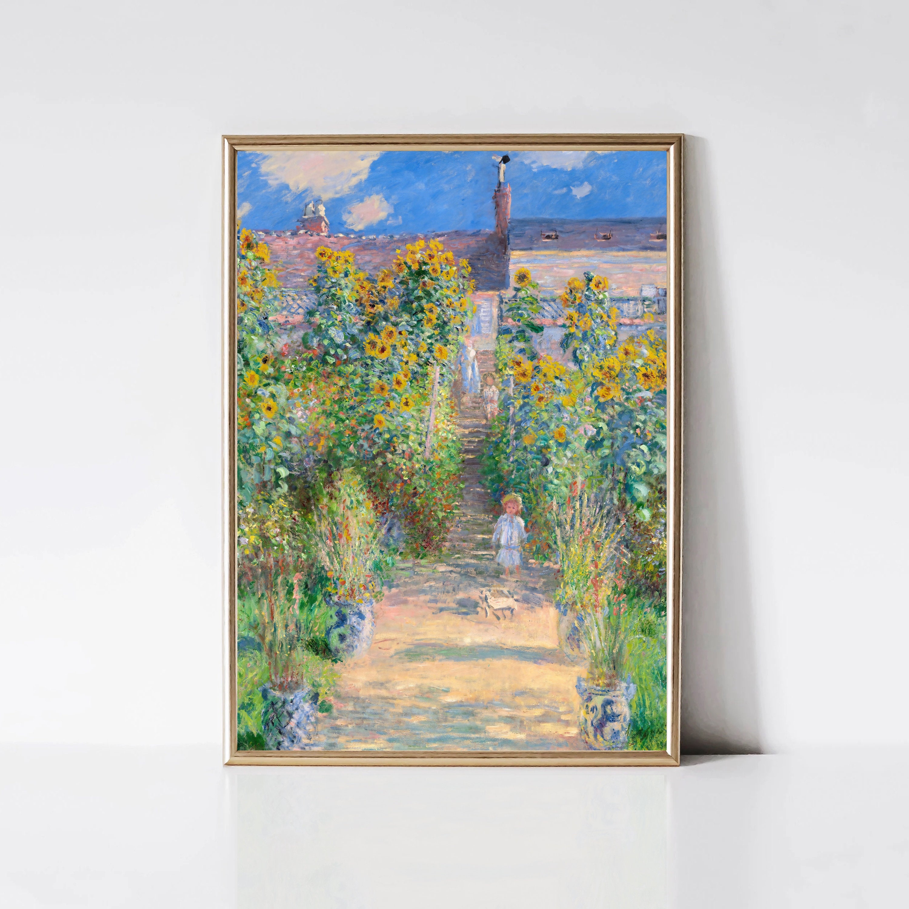 Claude Monet Garden at Vetheuil Impressionist Landscape Pai | Inspire ...
