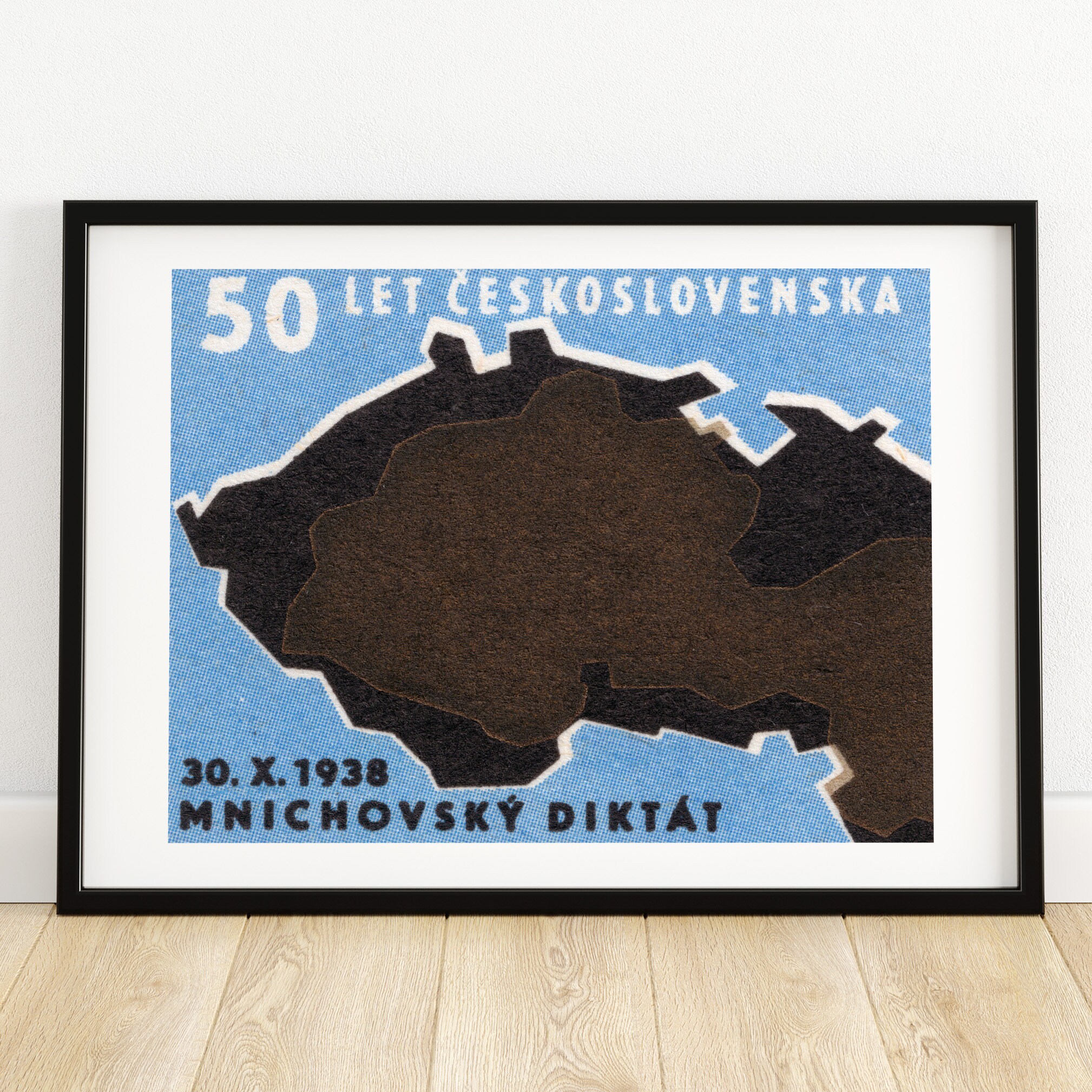 Czechoslovakia Map - Matchbox Print - Aesthetic Wall Art - V | Inspire ...