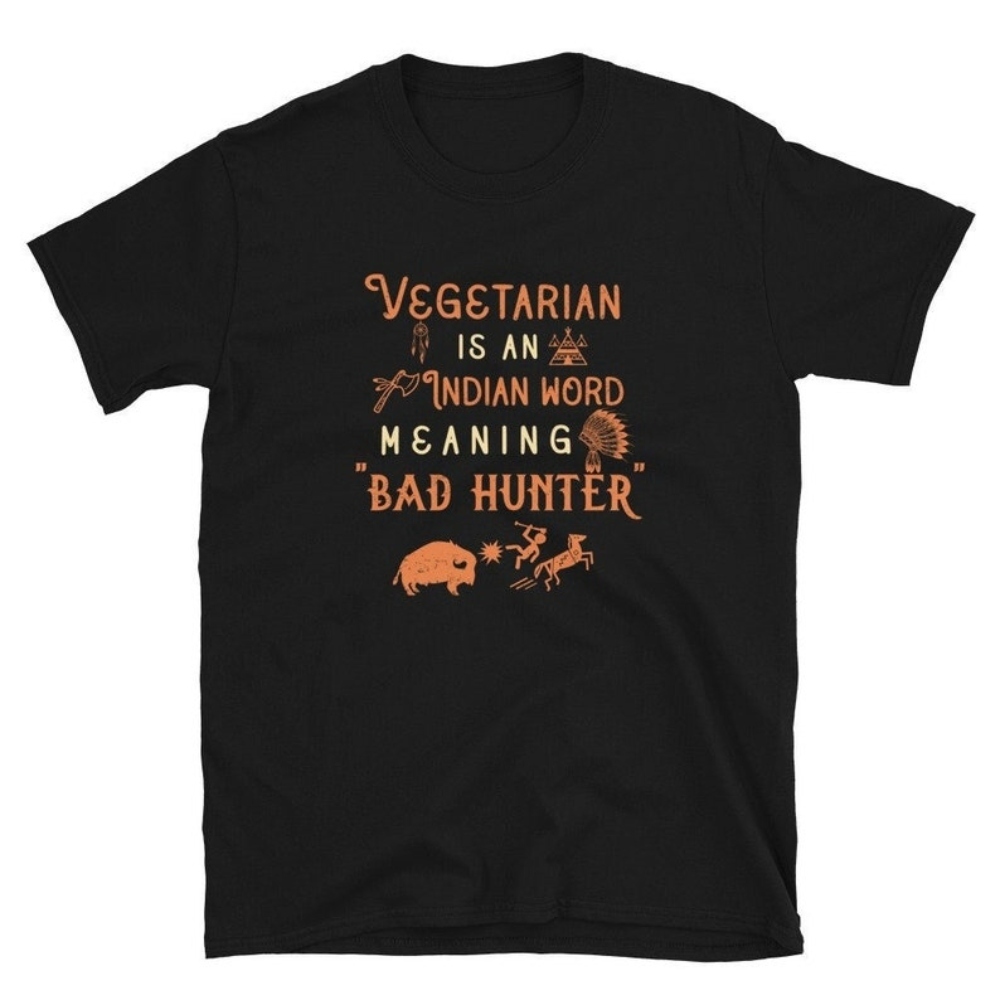 Vegetarian is an Indian Word Meaning Bad Hunter Funny BBQ Me - Inspire ...