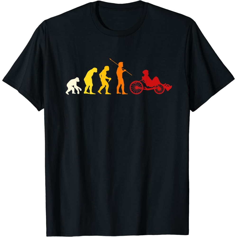 Great Recumbent Bike Evolution Design Cycling T-Shirt | Inspire Uplift