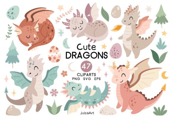 Cute Dragon Girl Clipart, Dragon Svg | Inspire Uplift