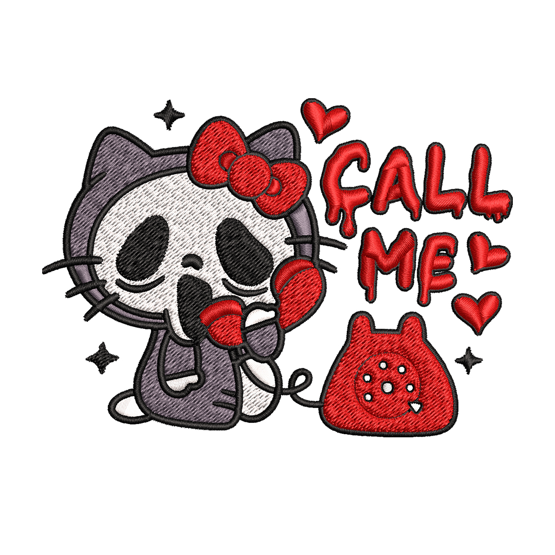 Call Me Scream Hello Kitty Embroidery design, Hallokitty Emb | Inspire ...